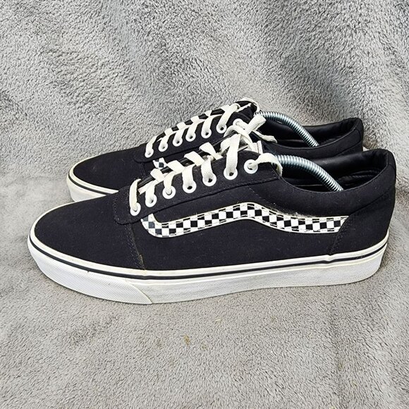 Vans | Shoes | Vans Shoes Mens Size 15 Ward Black Checker Stripe Lace ...